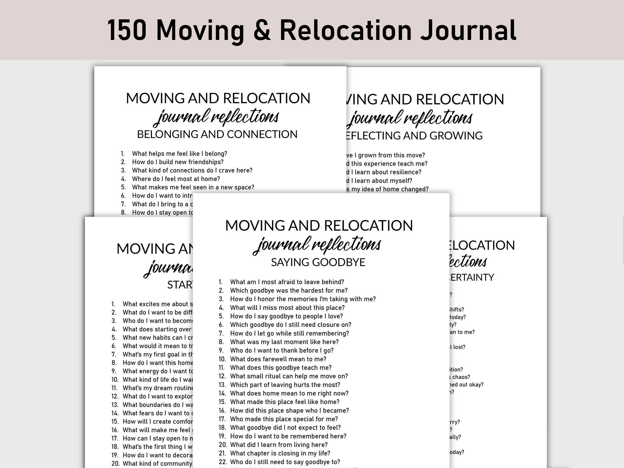 150 Moving to a New Home Journal, Printable, Journal, Moving & Home ...