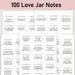 100 Love Notes, Love Jar Printable, Couple, Relationship, DIY ...