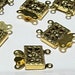 Set of 10 Double Strand Gold Filigree Box Clasps 10 X 15mm Flower ...