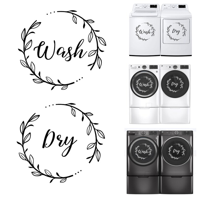 Wash Dry Decal - Etsy