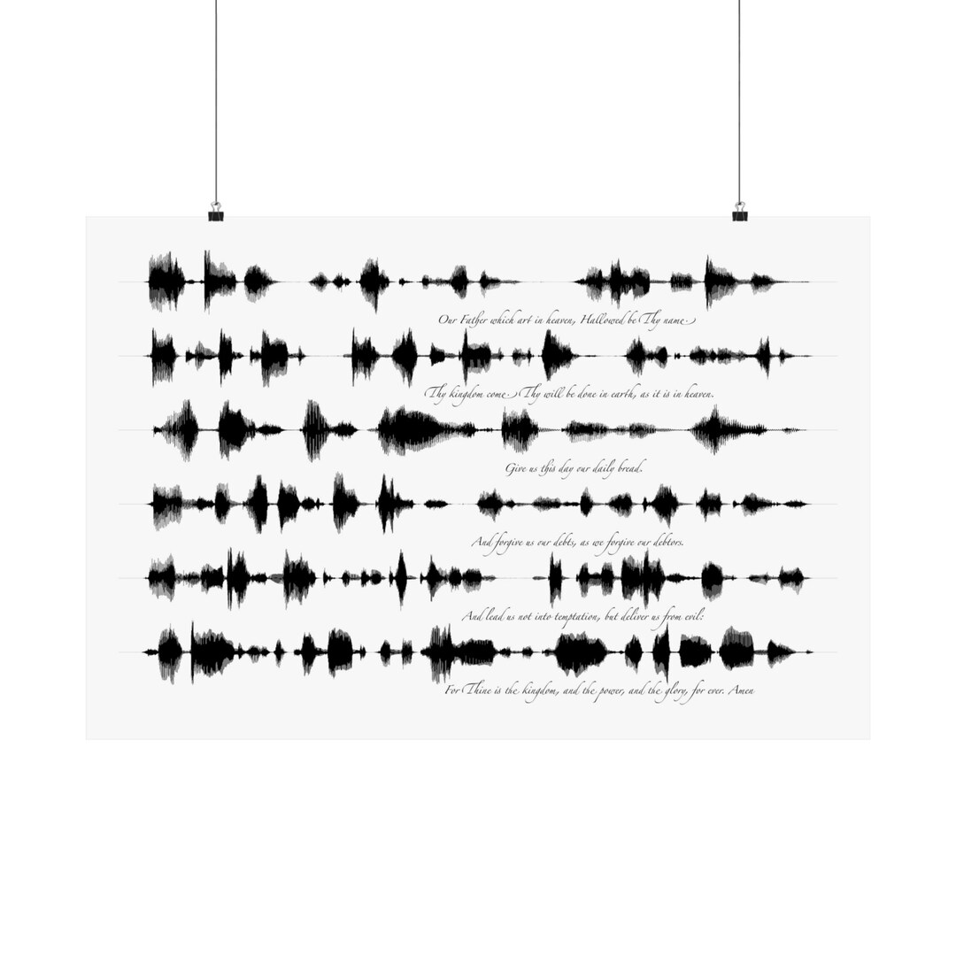 The Lord's Prayer/our Father Soundwave Design Matte Horizontal Poster ...