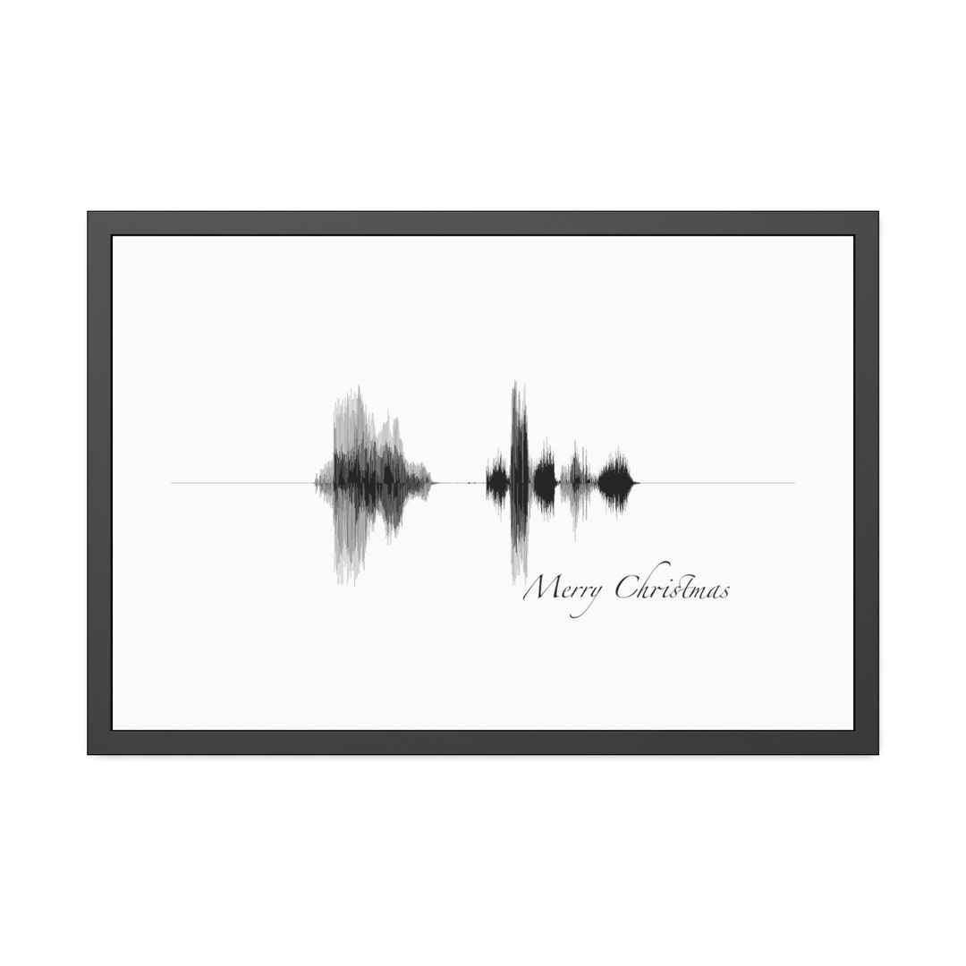Merry Christmas Soundwave Design Framed Paper Posters Giclee Unique ...