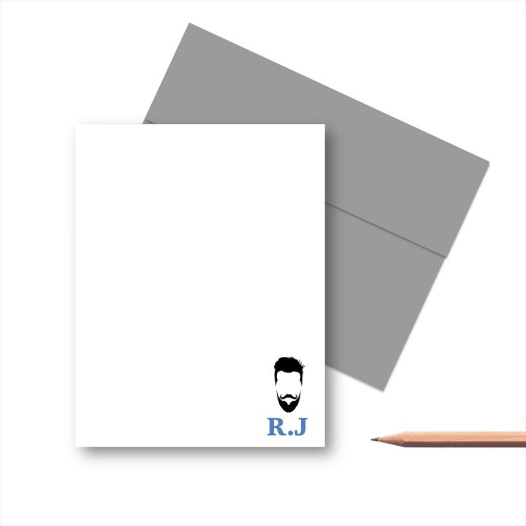 Mens Personalized Stationery Personalized Note Cards - Etsy