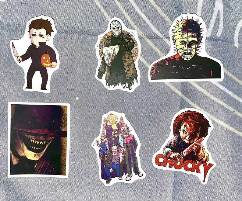 Scary Horror Themed Sticker 5 Pack Plus 1 Free and FREE SHIPPING - Etsy