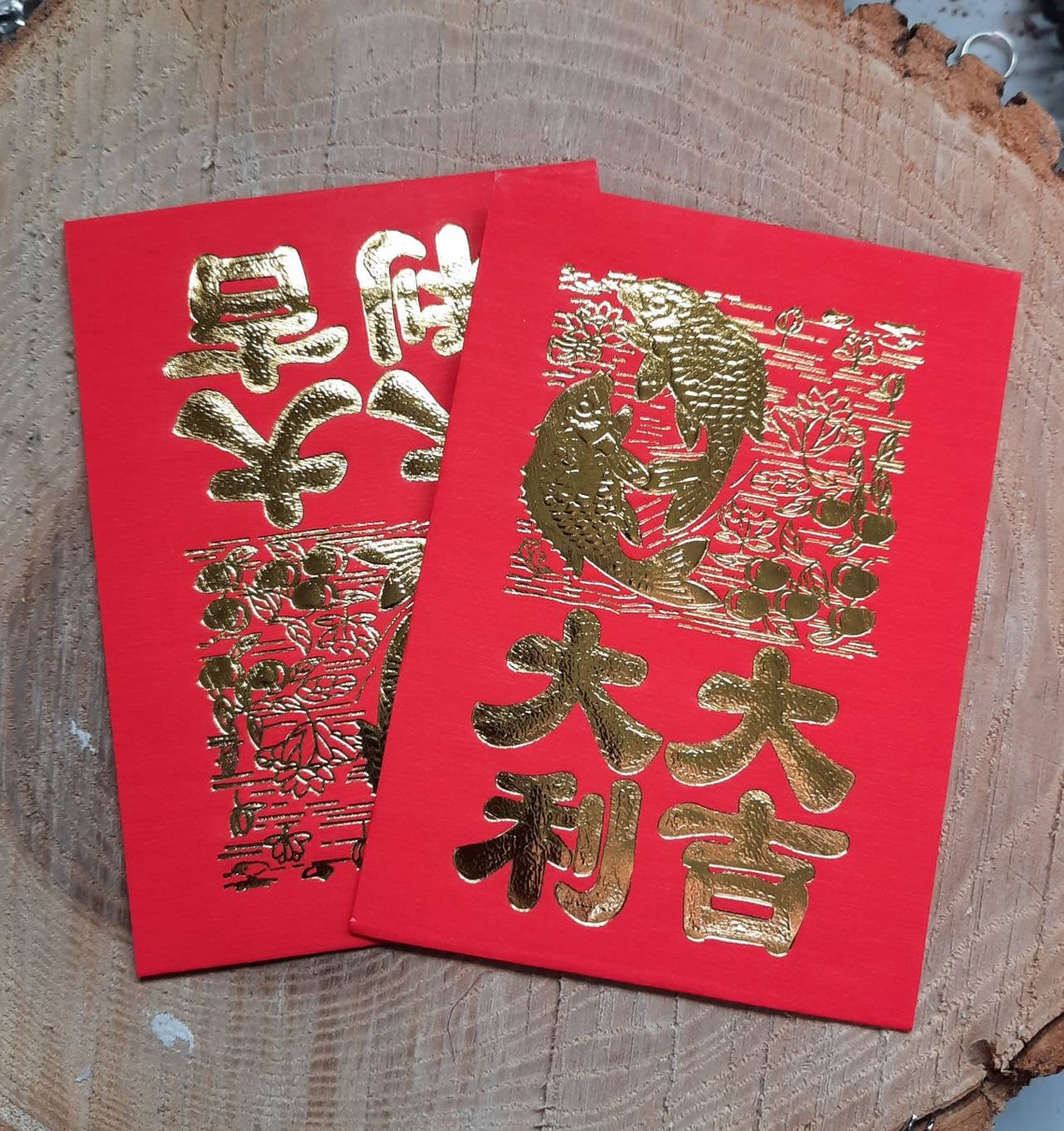 Feng Shui Lucky Chinese Coins and Lucky Red Envelope - Etsy