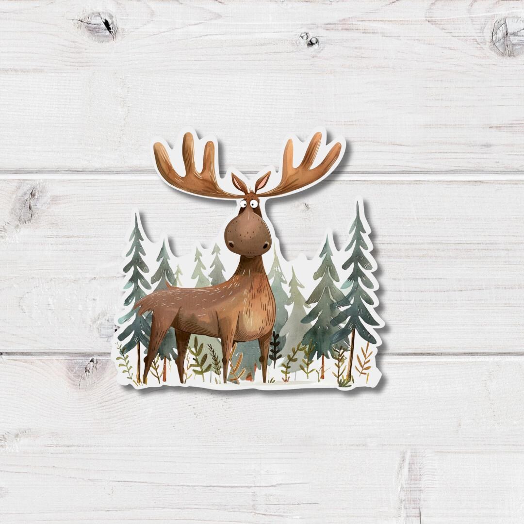 Murray Moose Deco Sticker- Transparent Stickers- Funny Sticker- Journal ...
