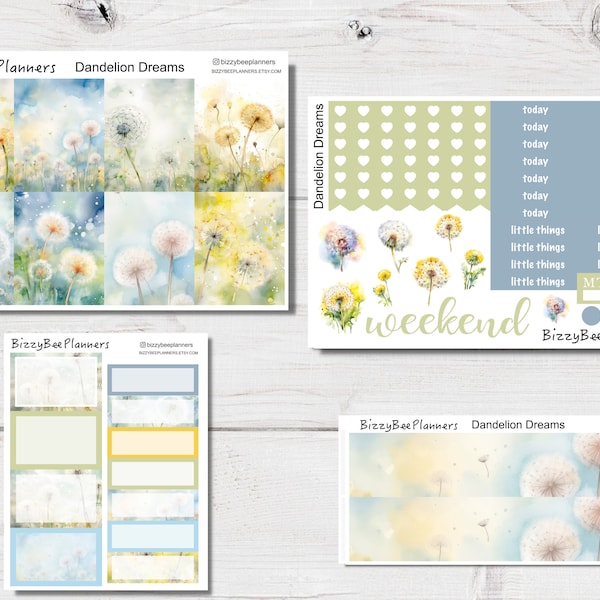 Dandelion Stickers - Etsy