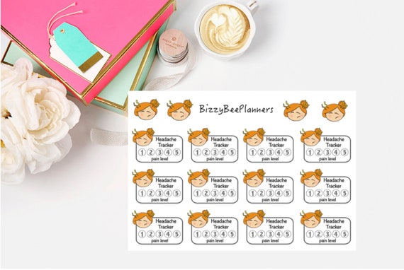 Migraine Tracker Migraine Tracker Planner Sticker Headache | Etsy