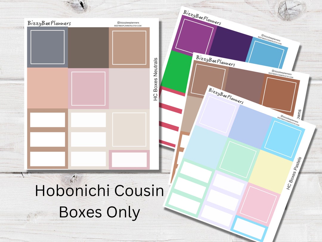 Hobonichi Cousin Boxes Only Hobonichi Cousin Stickers Cousin - Etsy