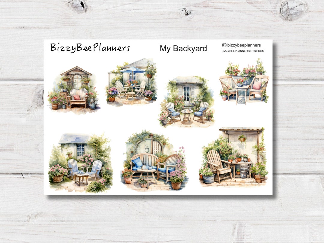 My Backyard Deco Stickers-garden Planner Stickers Floral Stickers ...