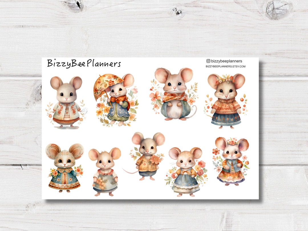 Mice Planner Stickers- Cute Mice Stickers- Planner Stickers- Journal ...