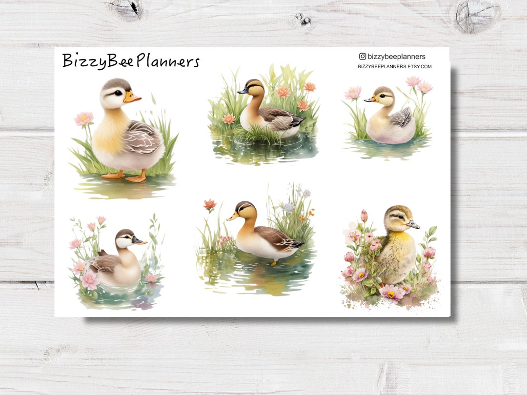 Baby Duck Stickers- Planner Stickers- Duck Stickers- Journal Stickers ...