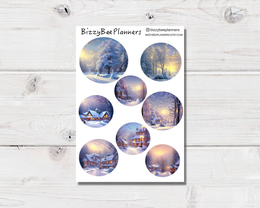 Winter Lights Deco Stickers- Winter Planner Stickers- Transparent ...