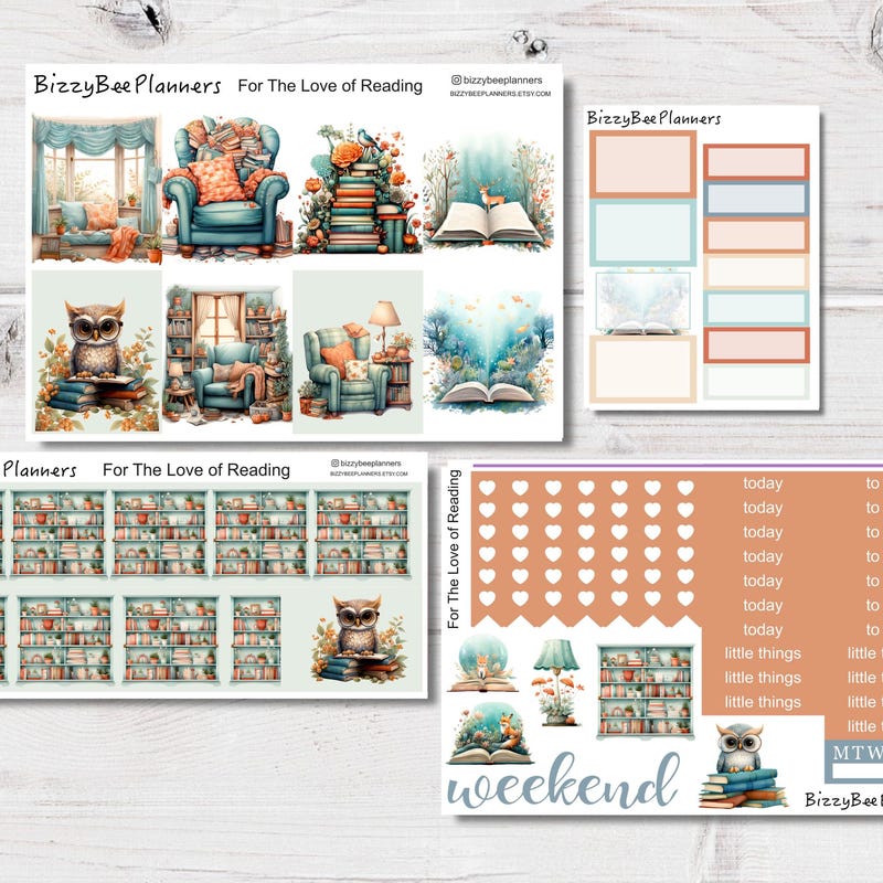 Owl Theme Planner Stickers - Etsy