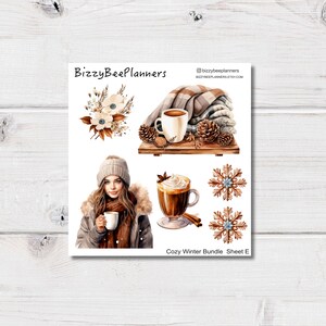 Cozy Winter Bundle- Snow Stickers- Winter Stickers- Journaling Stickers ...