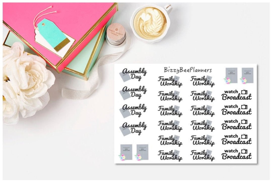 JW Assembly Day, Family Worship Planner Stickers, JW Planner Stickers ...