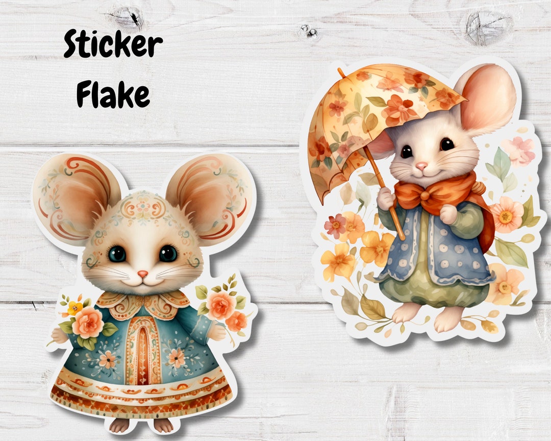 Mouse Sticker Flakes- Cute Mice Stickers- Sticker Flakes- Journaling ...