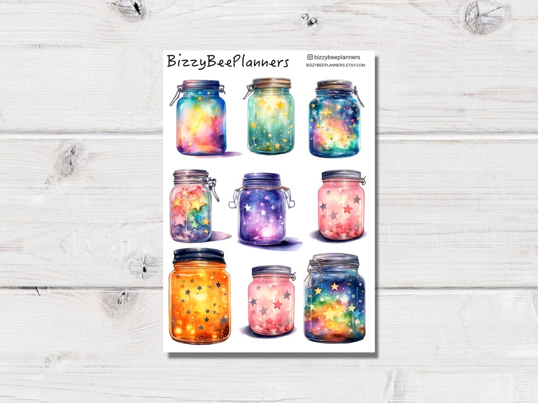 Dream Jars- Planner Stickers- Mason Jar Stickers- Journal Stickers- Jar ...
