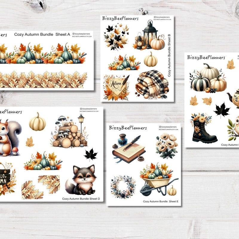 Autumn Stickers - Etsy