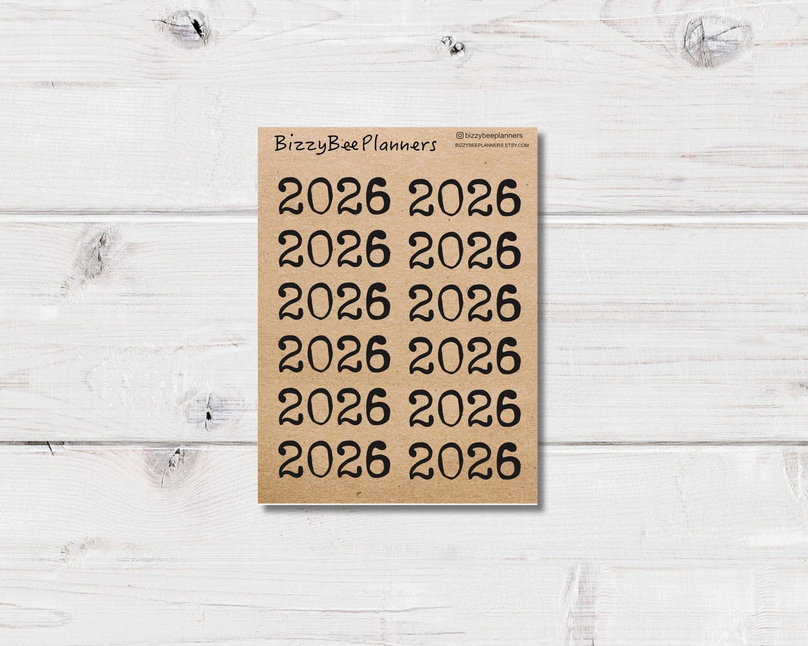 Typewriter Font 2026 Stickers- 2026 Stickers- Planner Stickers - Etsy ...
