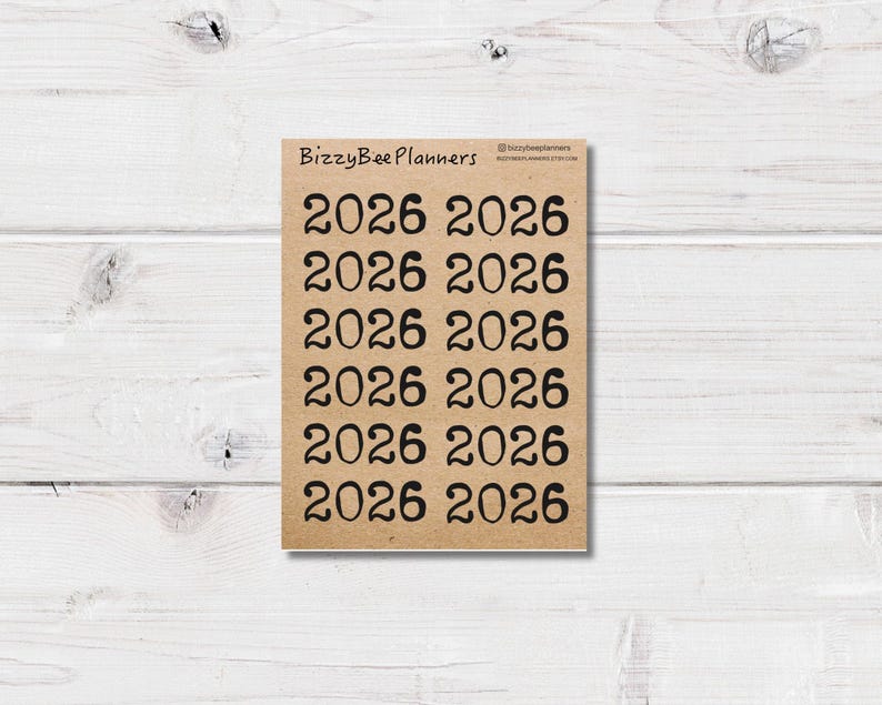 Typewriter Font 2026 Stickers- 2026 Stickers- Planner Stickers - Etsy ...