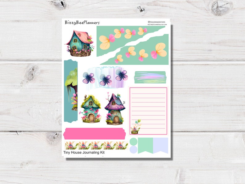 Tiny Houses Journaling Kit- Fairy Tale Planner Stickers- Planner ...