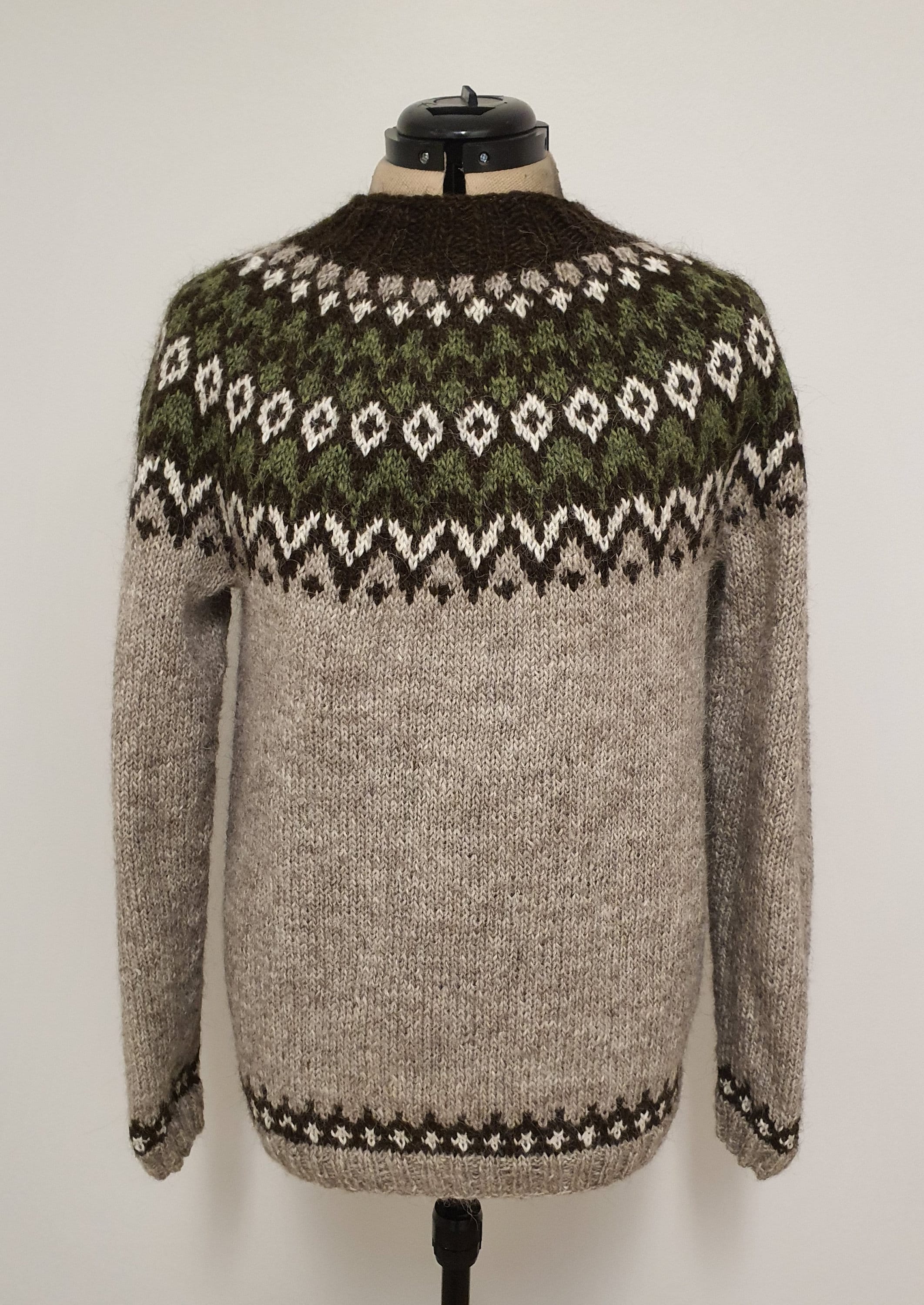 Knitted Icelandic Wool Sweater - Etsy