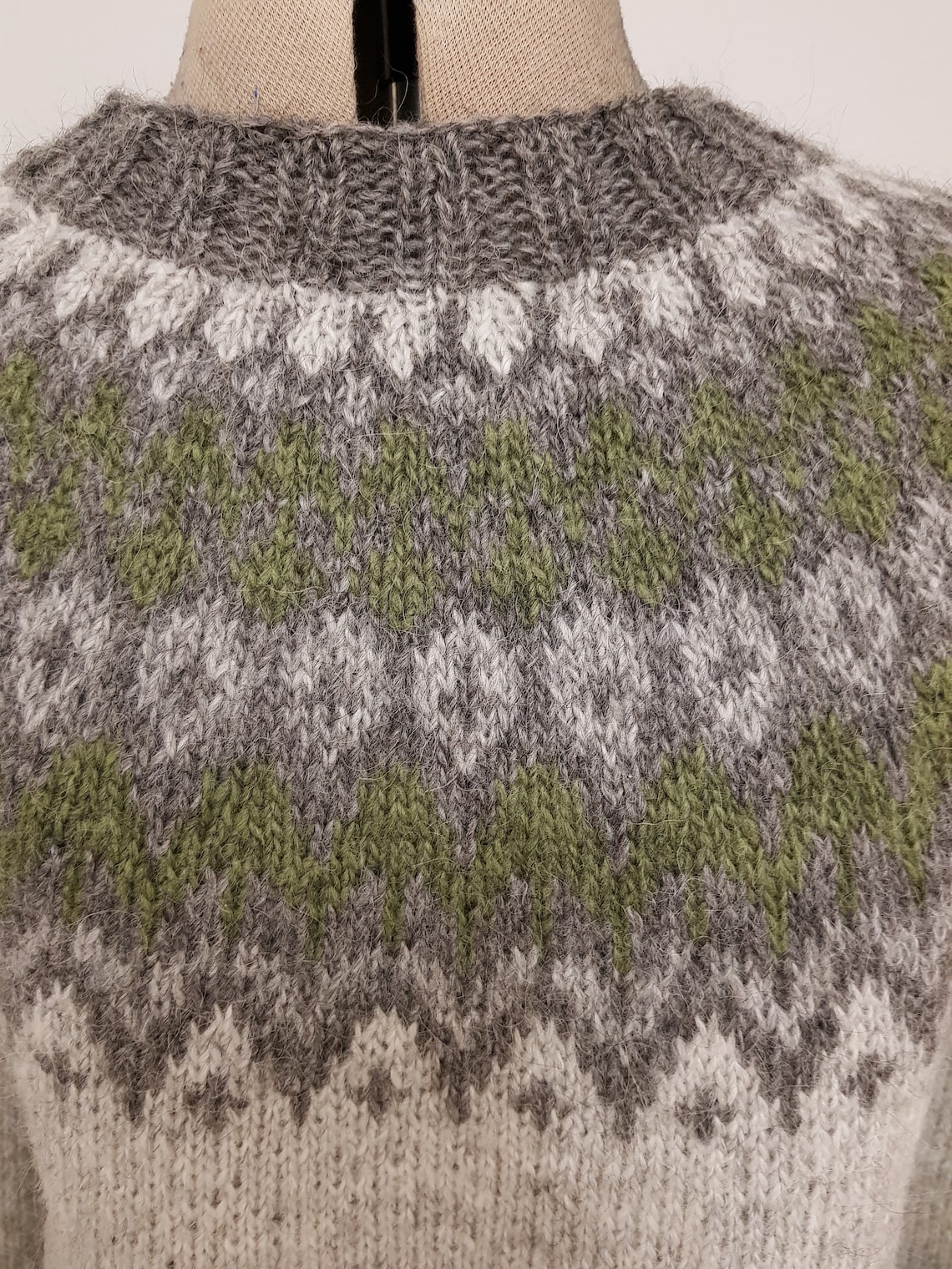 Knitted Icelandic Wool Sweater - Etsy