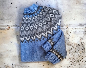 Green Lopapeysa or Lopi Sweater in Icelandic Wool - Etsy