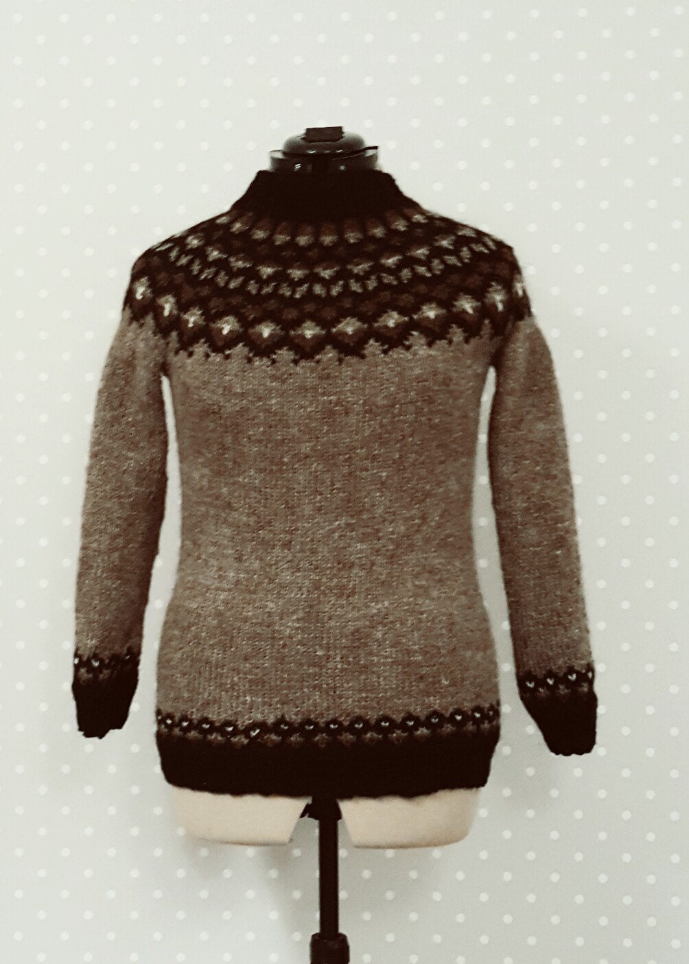 Wollen trui IJslands patroon - Etsy Nederland