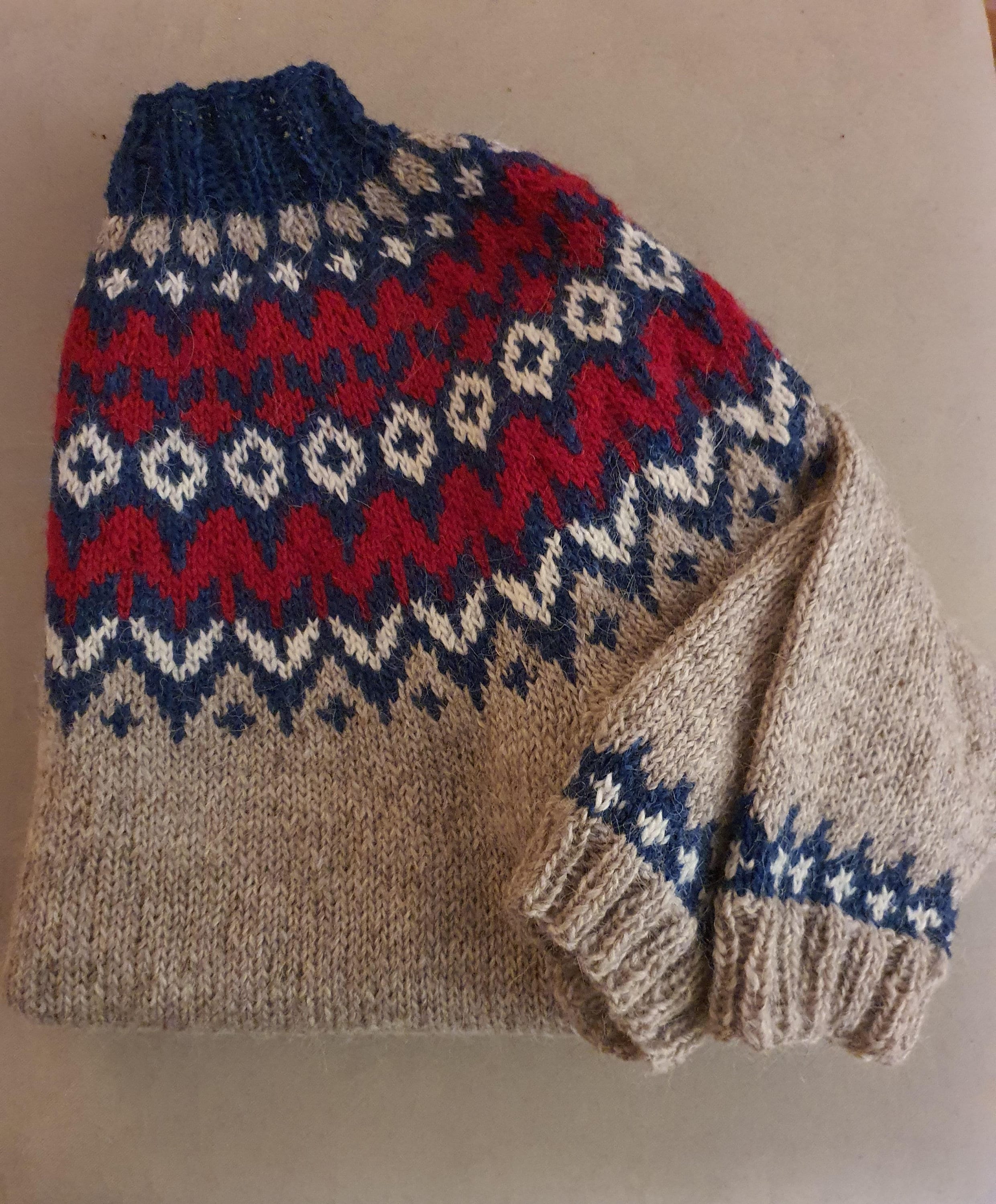 Wool Sweater Icelandic Pattern - Etsy