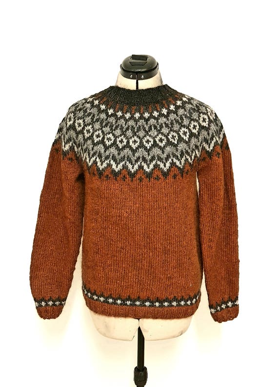 Wool Sweater Icelandic Pattern - Etsy