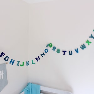 Alphabet Garland | Letter Garland | Felt Alphabet | Kids Garland | Sea ...