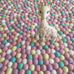 Powder Puff | Autumn Love | Free Shipping | Felt Ball Rug | Nursery ...