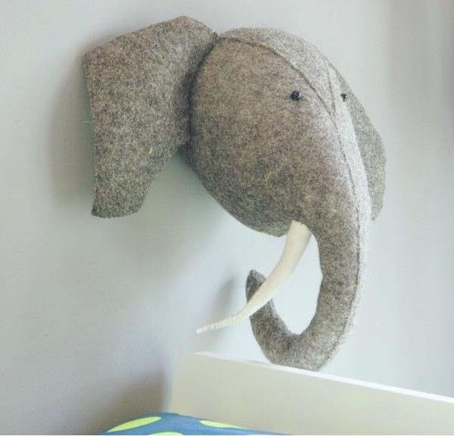 Large Felt Elephant Head Stuffed Elephant Head Kids Room - Etsy