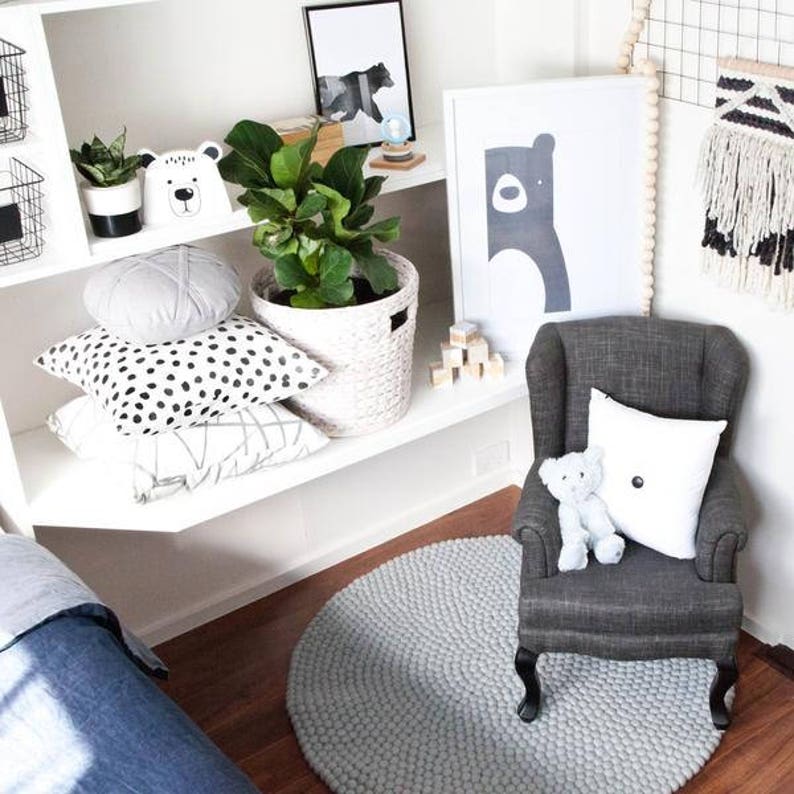 Nursery Rug | Grey Goose | Free Shipping | Felt Ball Rug | Nursery ...