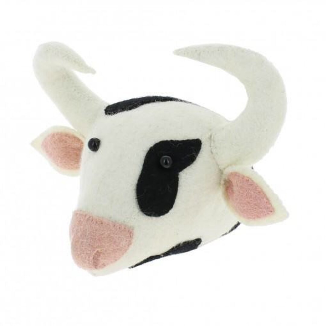Felt Cow Head | Stuffed Cow Head | Kids Room Head | Kids Animal Head ...