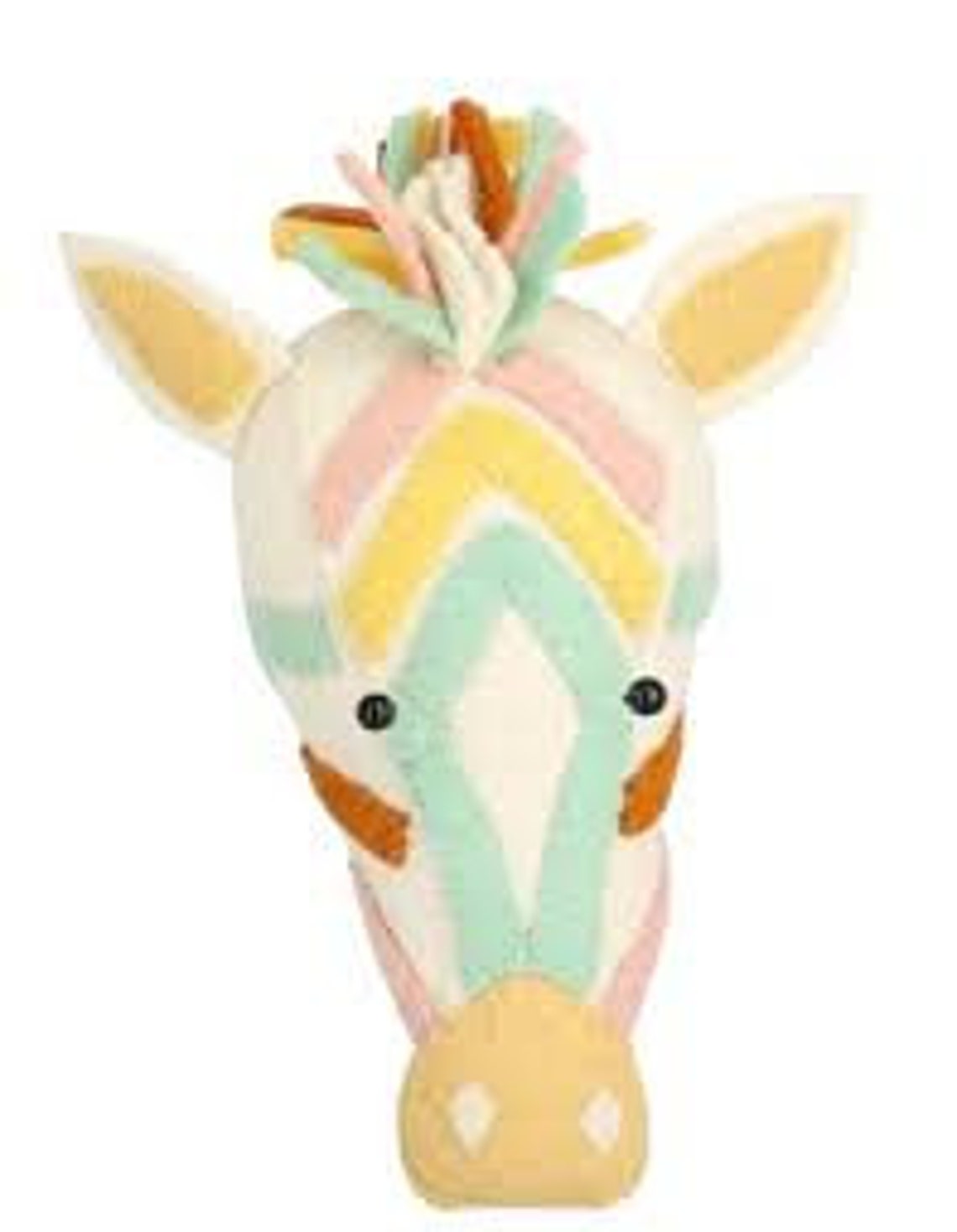 Pastel Zebra | Stuffed Zebra | Kids Room | Kids Animal Head | ZEBRA - Etsy