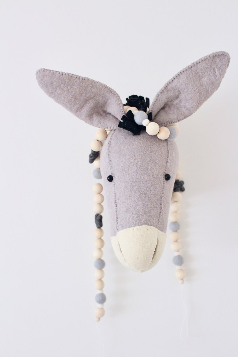 Donkey Head Stuffed Donkey Head Animal Head Faux | Etsy