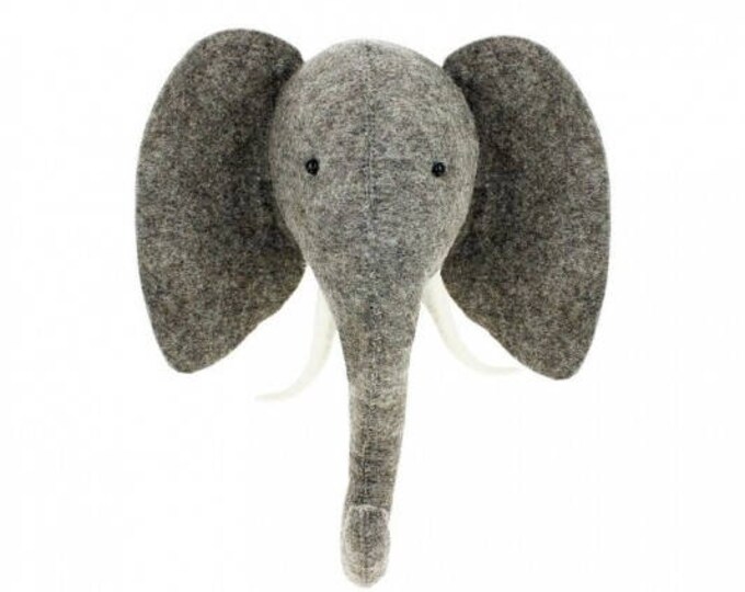 Felt Elephant Head | Stuffed Elephant Head | Kids Room Head | Kids ...