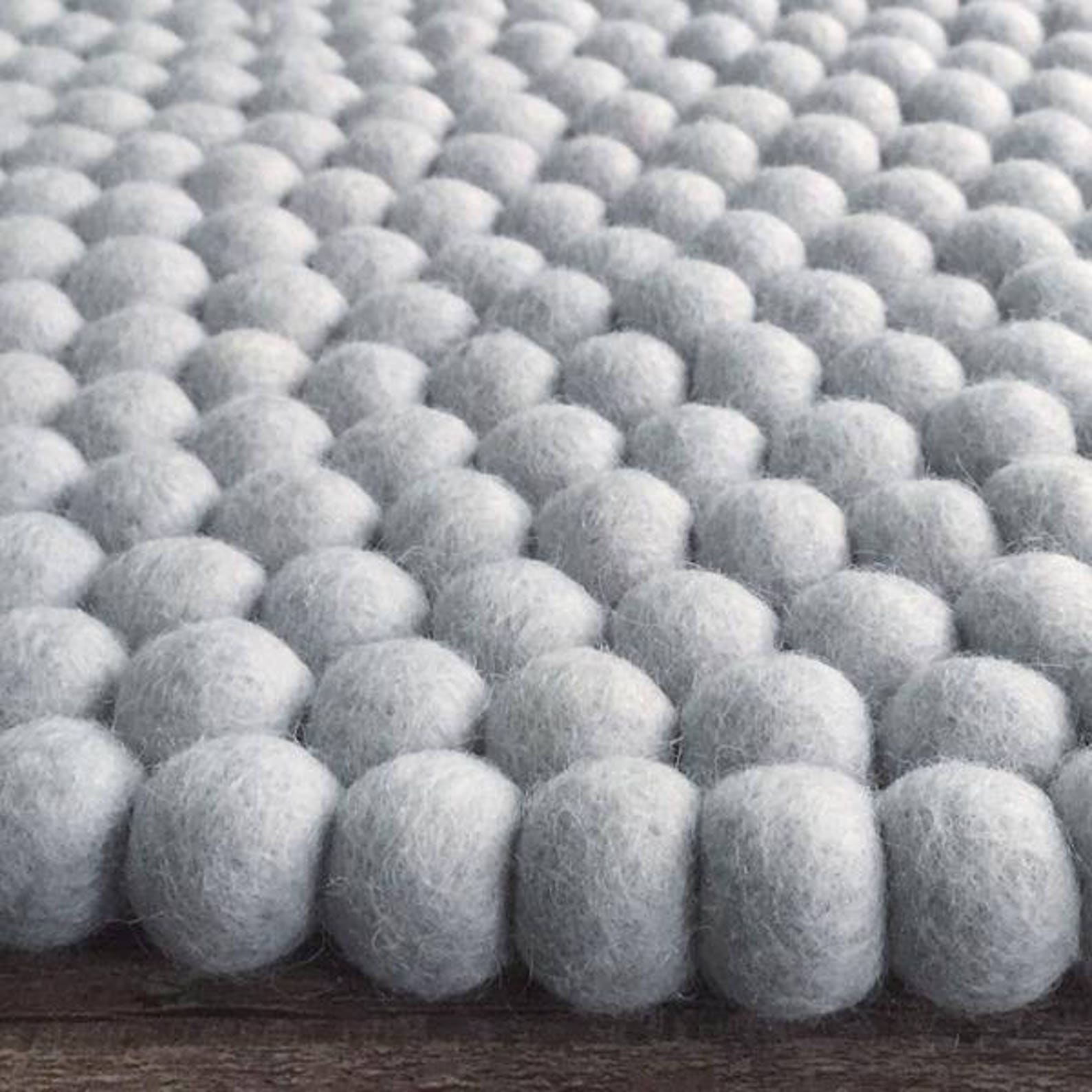 Nursery Rug Grey Goose Free Shipping Felt Ball Rug - Etsy