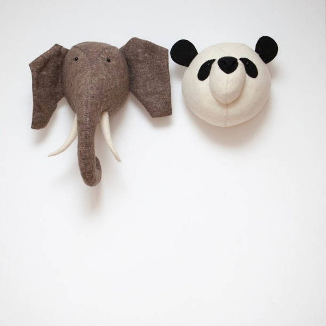 Large Felt Elephant Head | Stuffed Elephant Head | Kids Room Head ...