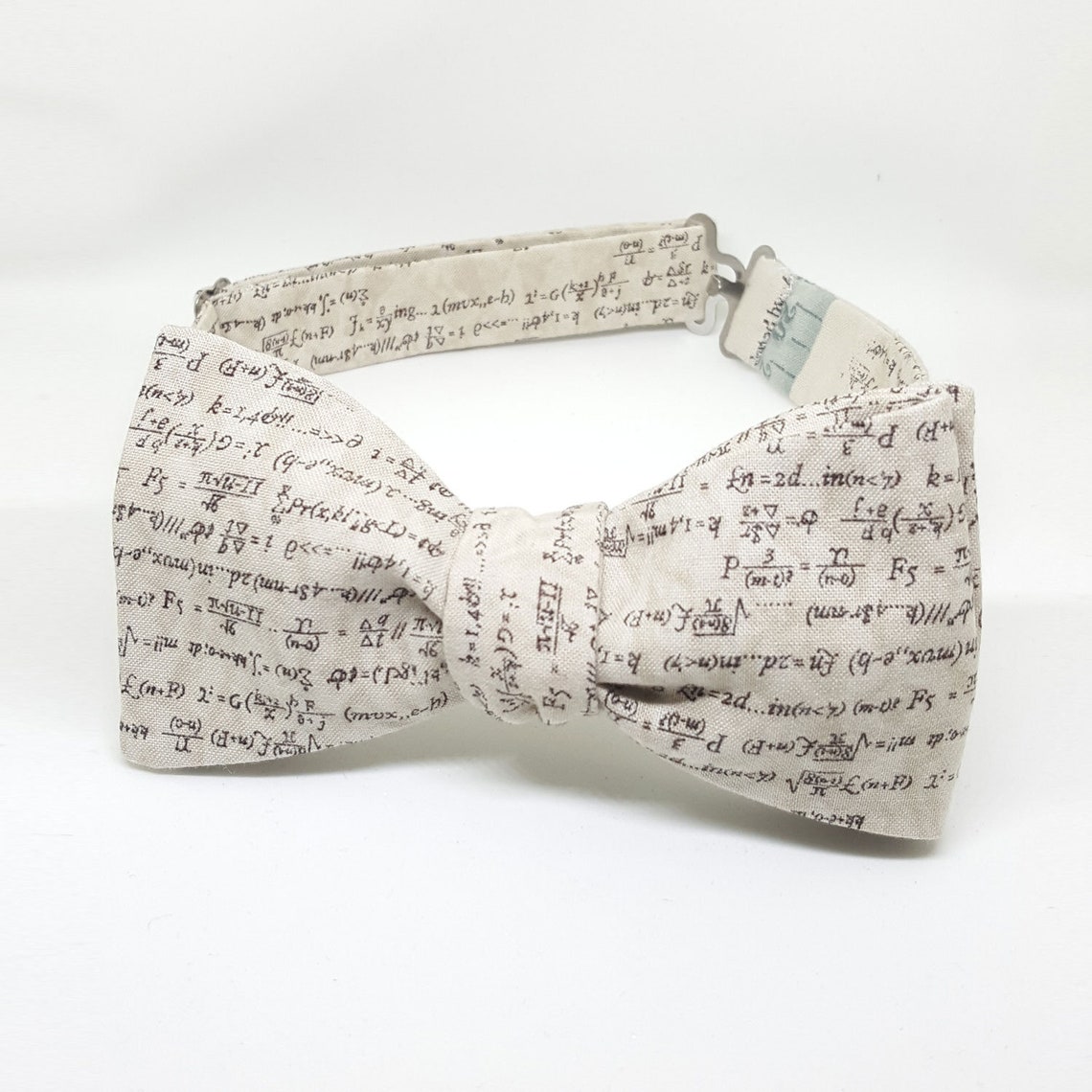 Math Equations Bowtie/ Teachers Bow Tie/ Beige Bow Tie/ Tech - Etsy