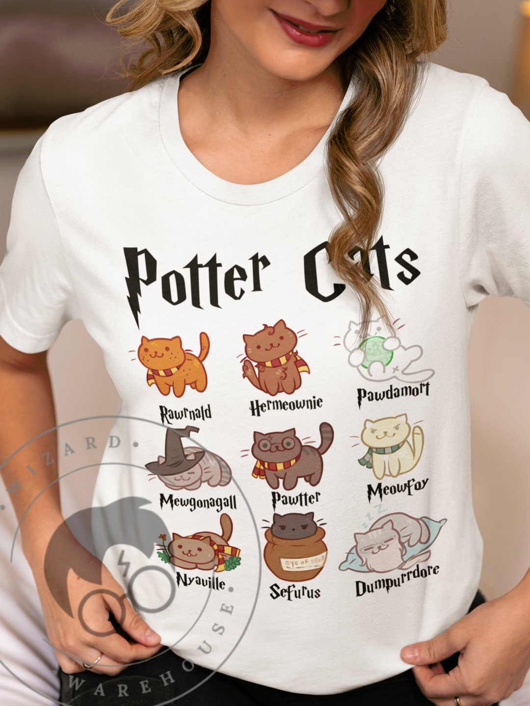 Potter Cat T-shirt, Wizard Cats, Wizard Fan, Wizard Gift, Universal T ...