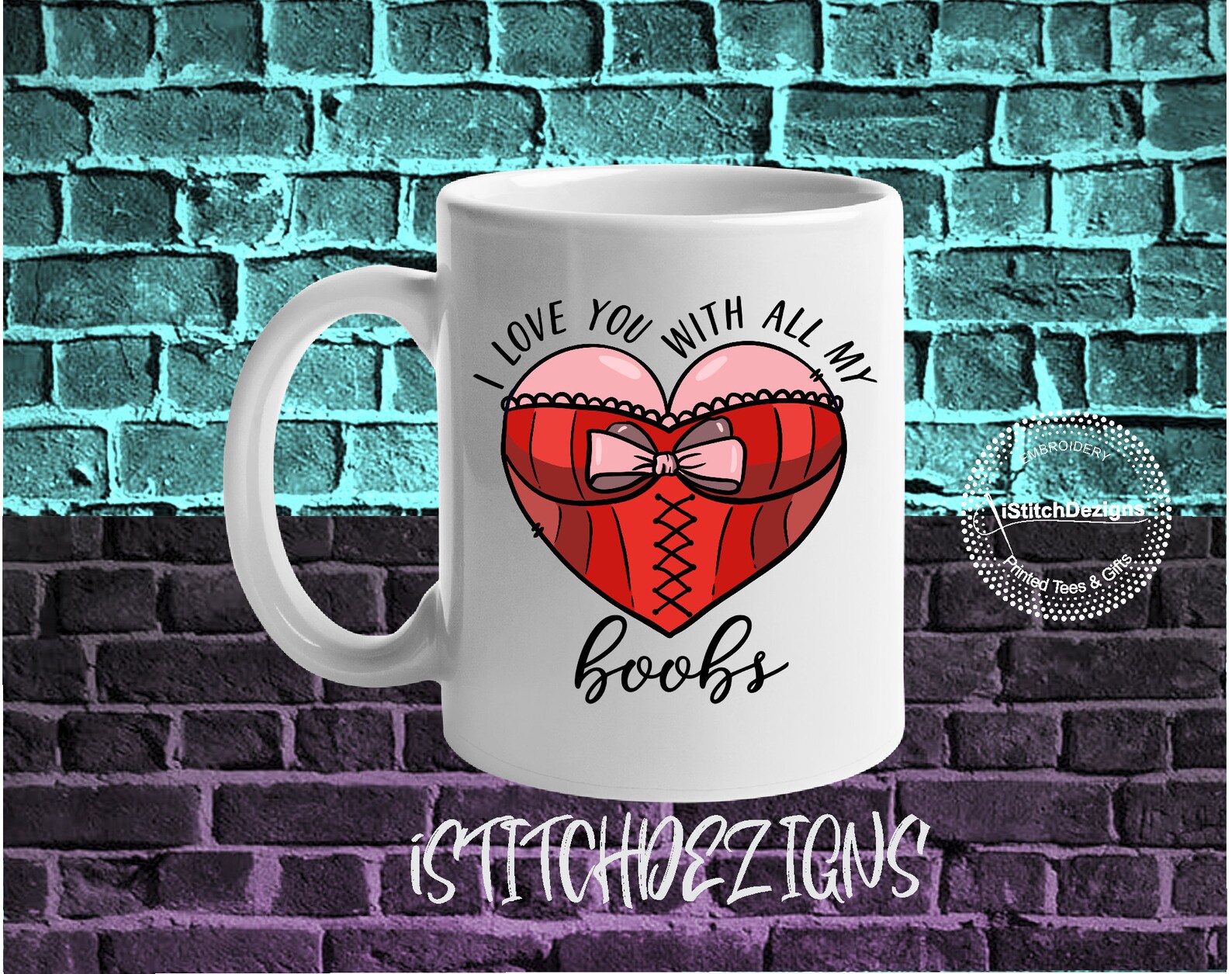 Valentine Day I Love You Boobs Mug Valentines Day Mugs Etsy