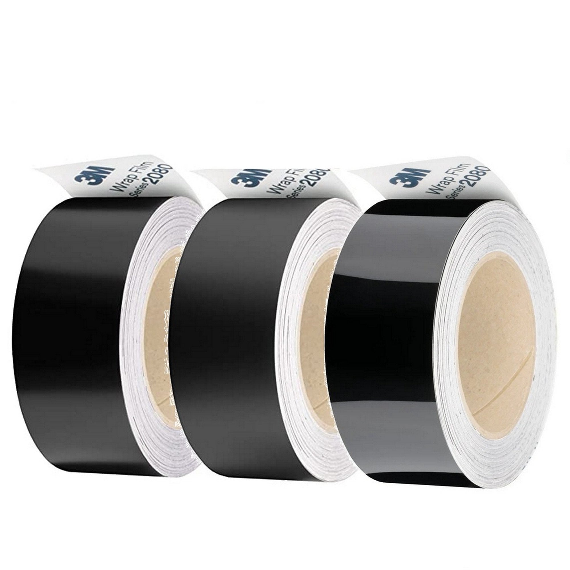 3M Black Vinyl Wrap Film 0.5 Inche 1 Inches 2 Inches 2080 1080 Kit for ...