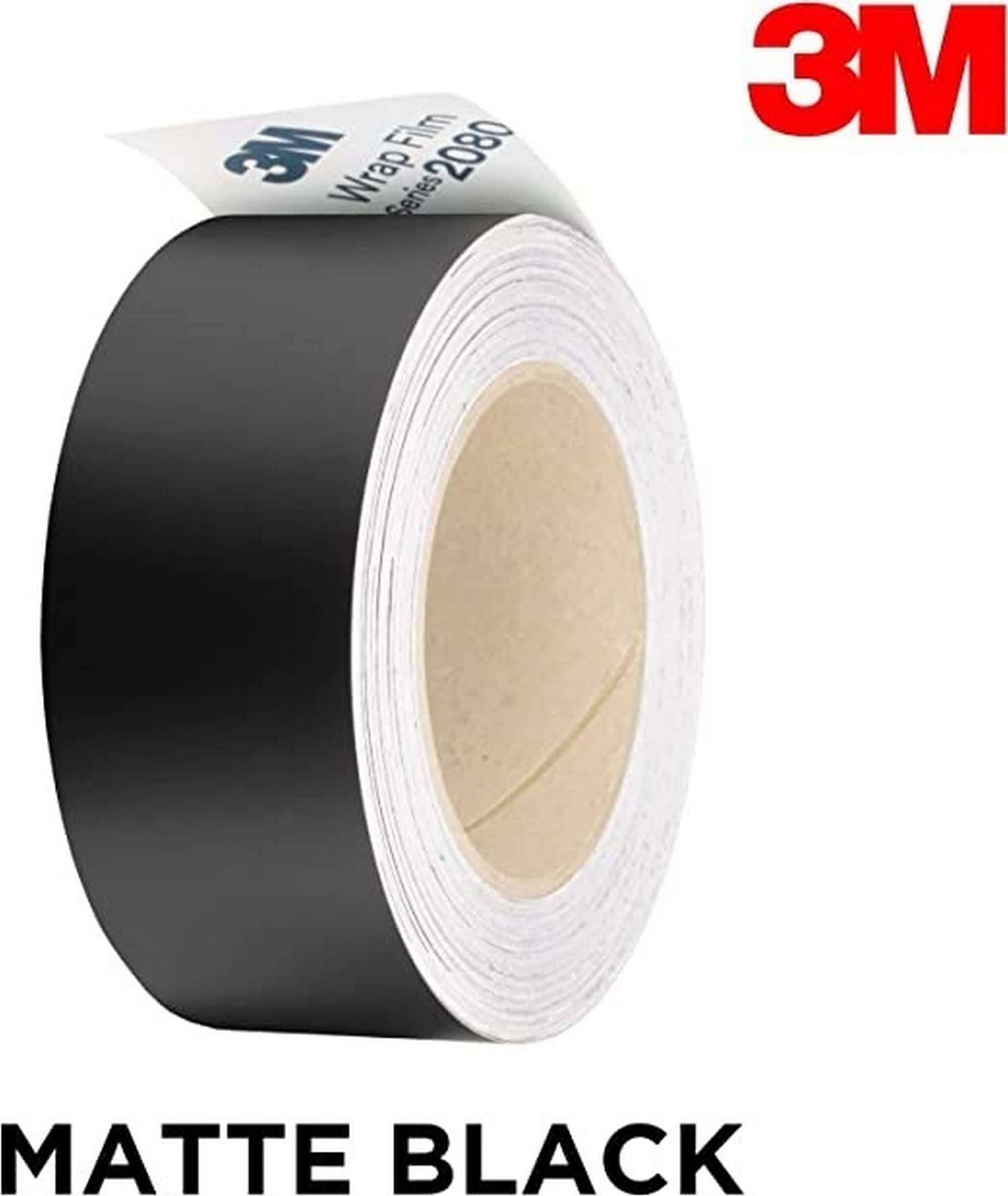 3M Black Vinyl Wrap Film 0.5 Inche 1 Inches 2 Inches 2080 1080 Kit for ...