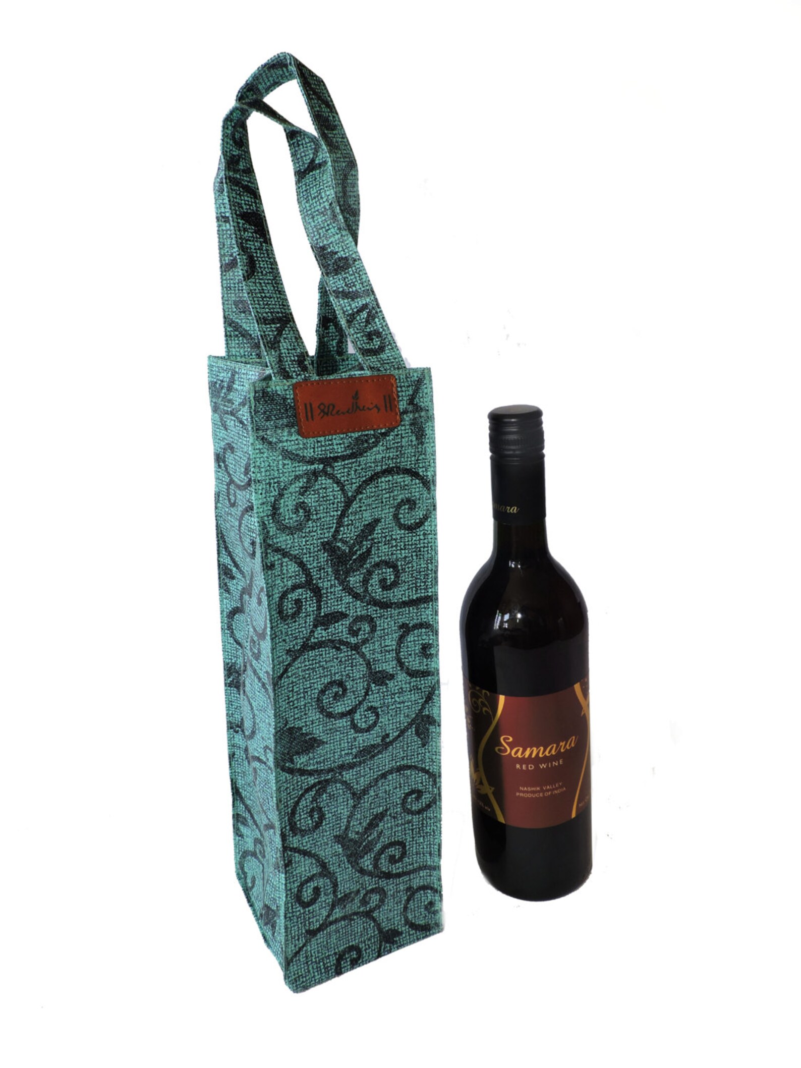 SET of 5 Wine Bag Wine Gift Bags Wedding Favours Wine Bottle Holder ...