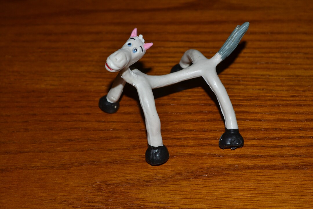 12 Bendable Rubber White Horses - Etsy