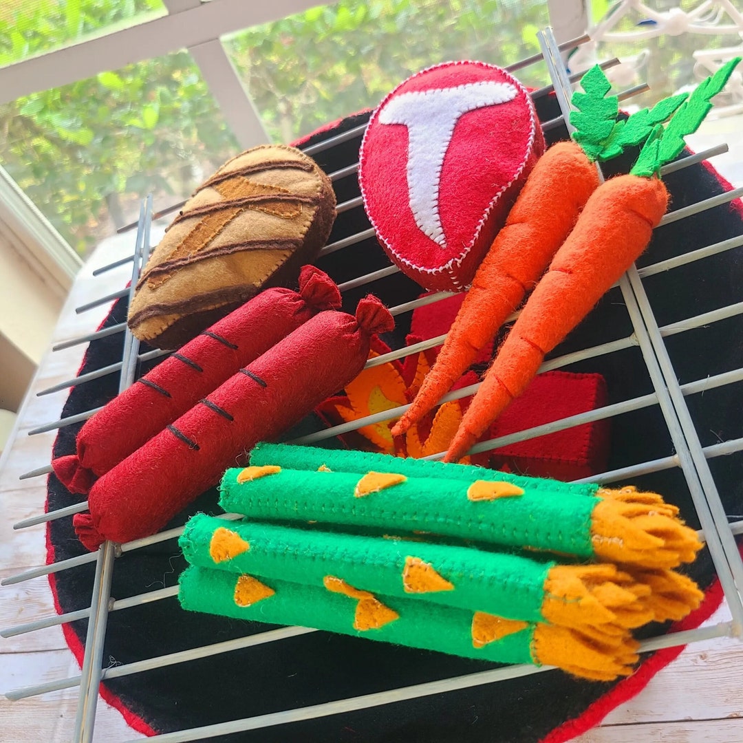 1 Set of Felt Roasting Food Toys, Educational Toys, Montessori Toys. - Etsy